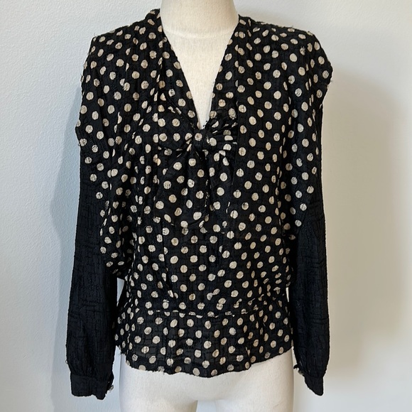 Sonia Rykiel | Tops | Vintage Sonia Rykiel Polka Dot Top With Bow ...
